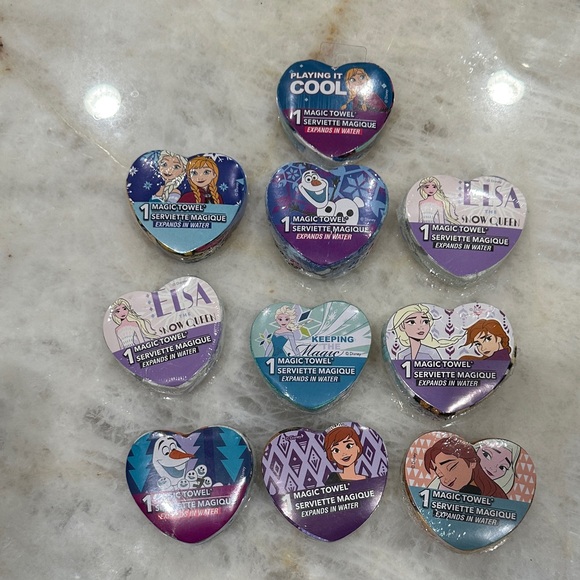 Disney | Toys | Disney Frozen Magic Towel Set Of Blue Purple Pink ...